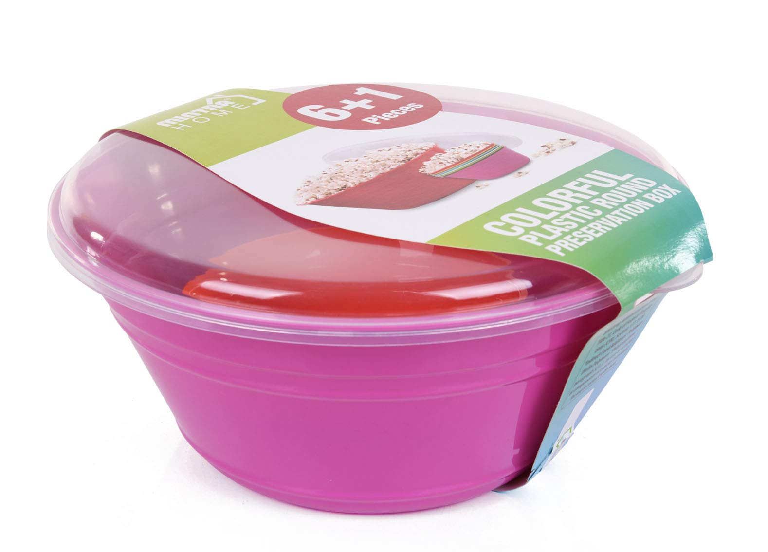 Mintra Home Snack Bowls (Popcorn Bowl Set, Fuchsia)