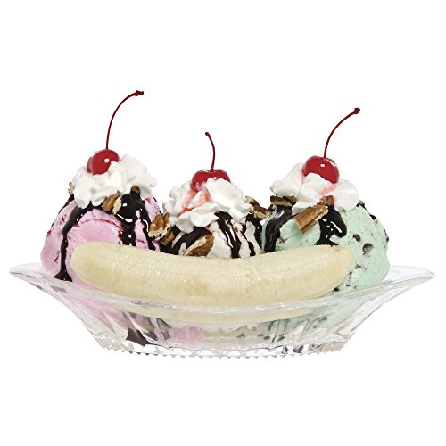 HUBERT Banana Split Dish 8 Ounce Clear SAN 12 Per Case