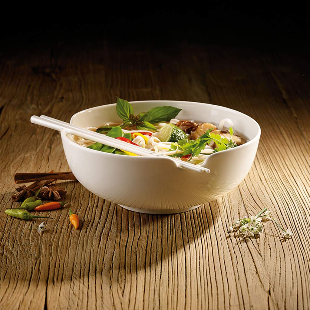 Soup Passion Asia Bowl by Villeroy & Boch - Premium Porcelain - Made in Germany - Dishwasher and Microwave Safe - 8 Inches, 43.75 ounces