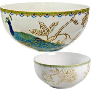 222 Fifth Replacement 5.5 " Diameter Salad Cereal Bowl PEACOCK GARDEN (quantity: 1 New Bowl)