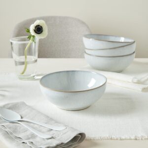 Denby White Speckle Cereal Bowls Set of 4