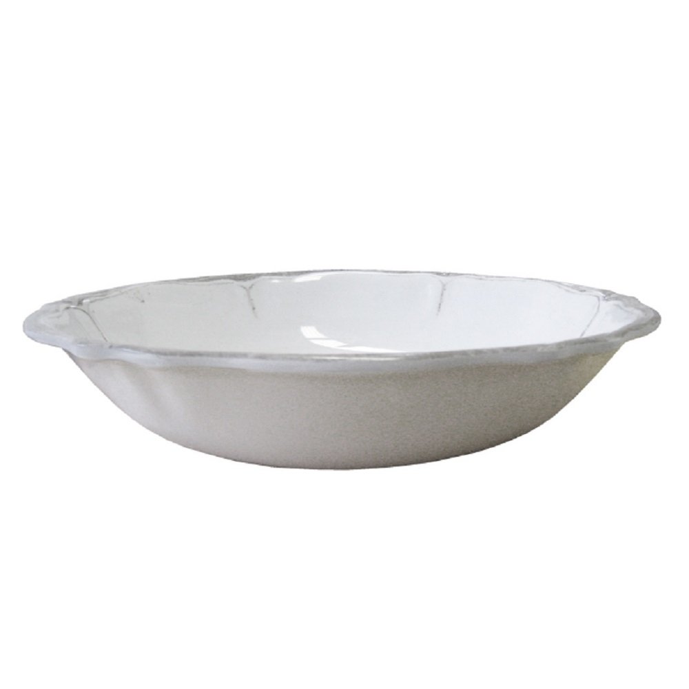 Le Cadeaux Rustica Antique Salad Bowl, 13.75", White