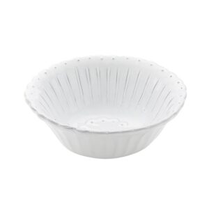 arte italica bella bianca beaded cereal bowl, white