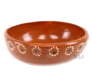 ematik plato pozolero bowl de barro mexican artisan floral 100% clay soup pozole menudo caldo bowls