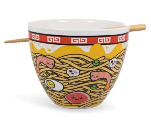 toynk sunken noodles japanese dinnerware set | 16-ounce ramen bowl and chopsticks