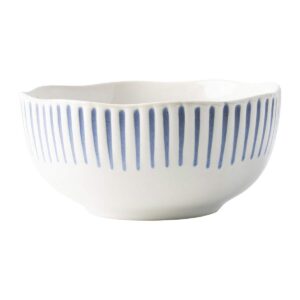 juliska sitio stripe indigo cereal/ice cream bowl