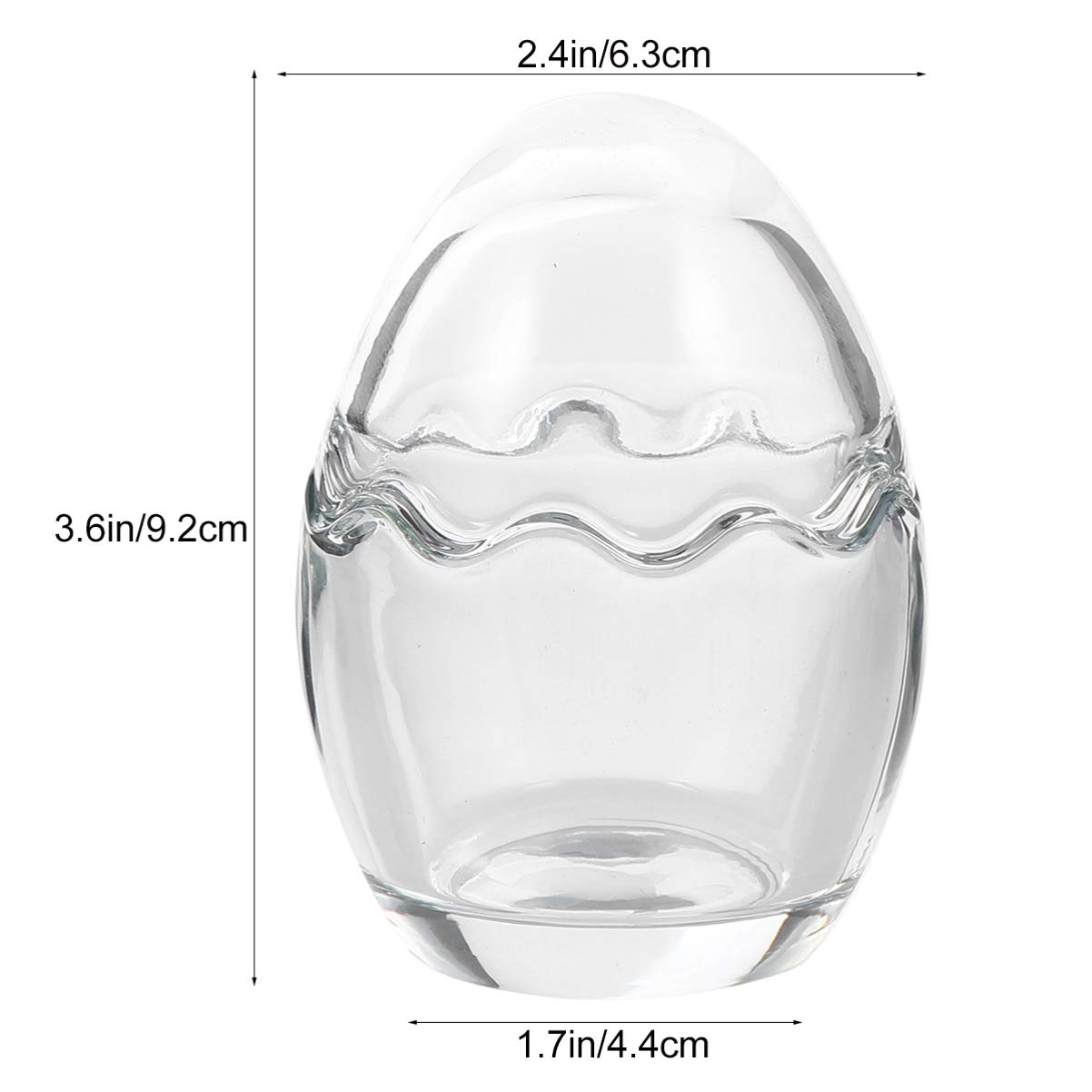 Cabilock Jam Jars 2pcs Glass Yogurt Jars Clear Pudding Cup Crystal Dessert Bowls Dessert Cup Egg Shape Serving Mixing Bowls Glassware for Mousse Ice Cream Appetizers Dessert 100mL Jelly Jars