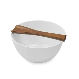 nambe mt1234 quatro salad bowl with servers