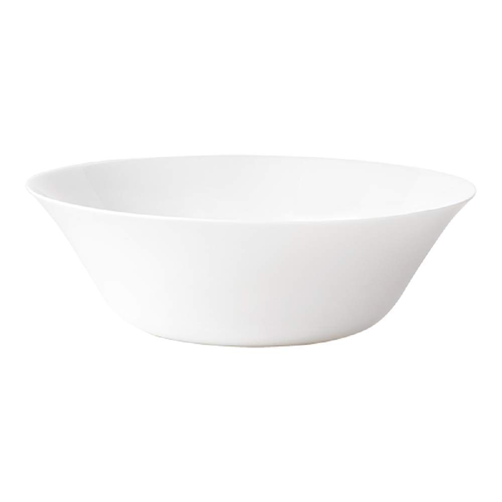 Bormioli Rocco 480200F77321990 Glass White Moon Salad Bowl, 10-inch diameter, 1 Unit each