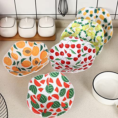 Luxshiny Desk Protector 4Pcs Microwave Bowl Holders, Pot Holders Soup Bowl Cozy Microwave Safe Bowl Holders Plate Cozies for Hot Food Oven Mitt