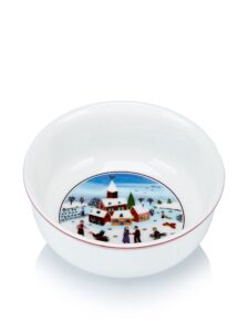 villeroy & boch naif christmas soup/cereal bowl, 10oz