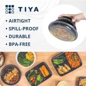 BUHAYA 25 Meal Prep Containers 36oz | Noodle Bowl, Food Storage, Stackable, Reusable Food Storage Containers with Lids | Microwave, Dishwasher, Freezer Safe | Catering, Takeout Food Containers