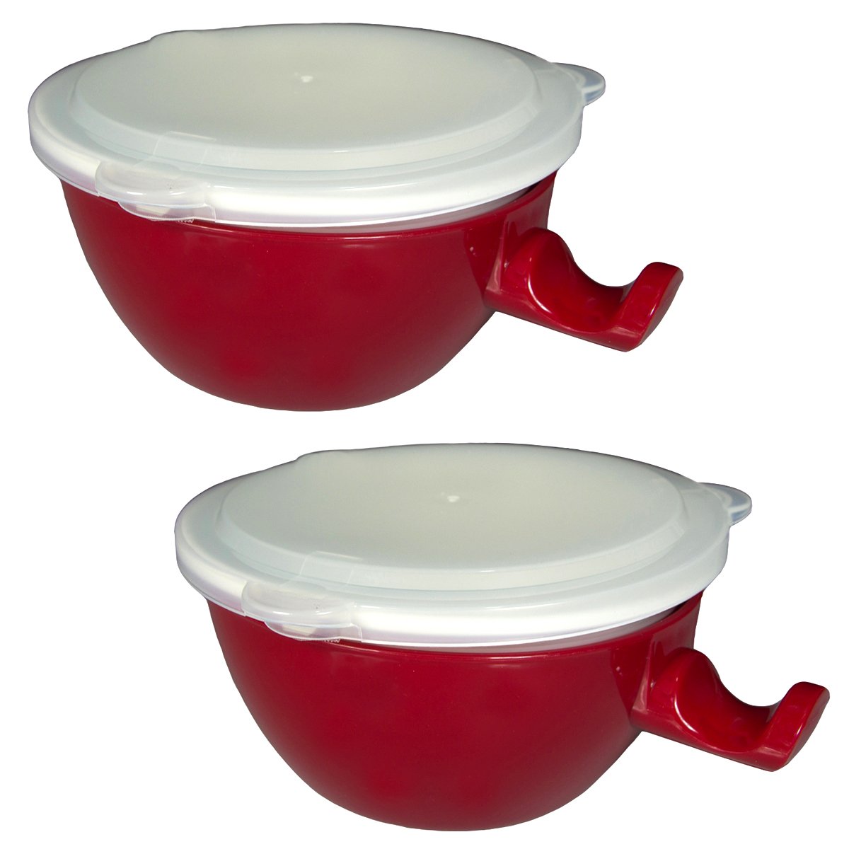 2 Yum! Heat & Eat 24oz Microwave Bowl 3pc Set Stay Cool Handle For Ramen Soup Containers