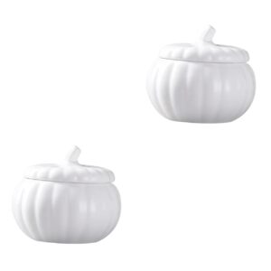 luxshiny 2 pcs for dessert kitchen design microwave dishwasher porcelain lids elegant shape small trinket salad dishes tableware sugar white storage pumpkin fashion ceramics and noddle