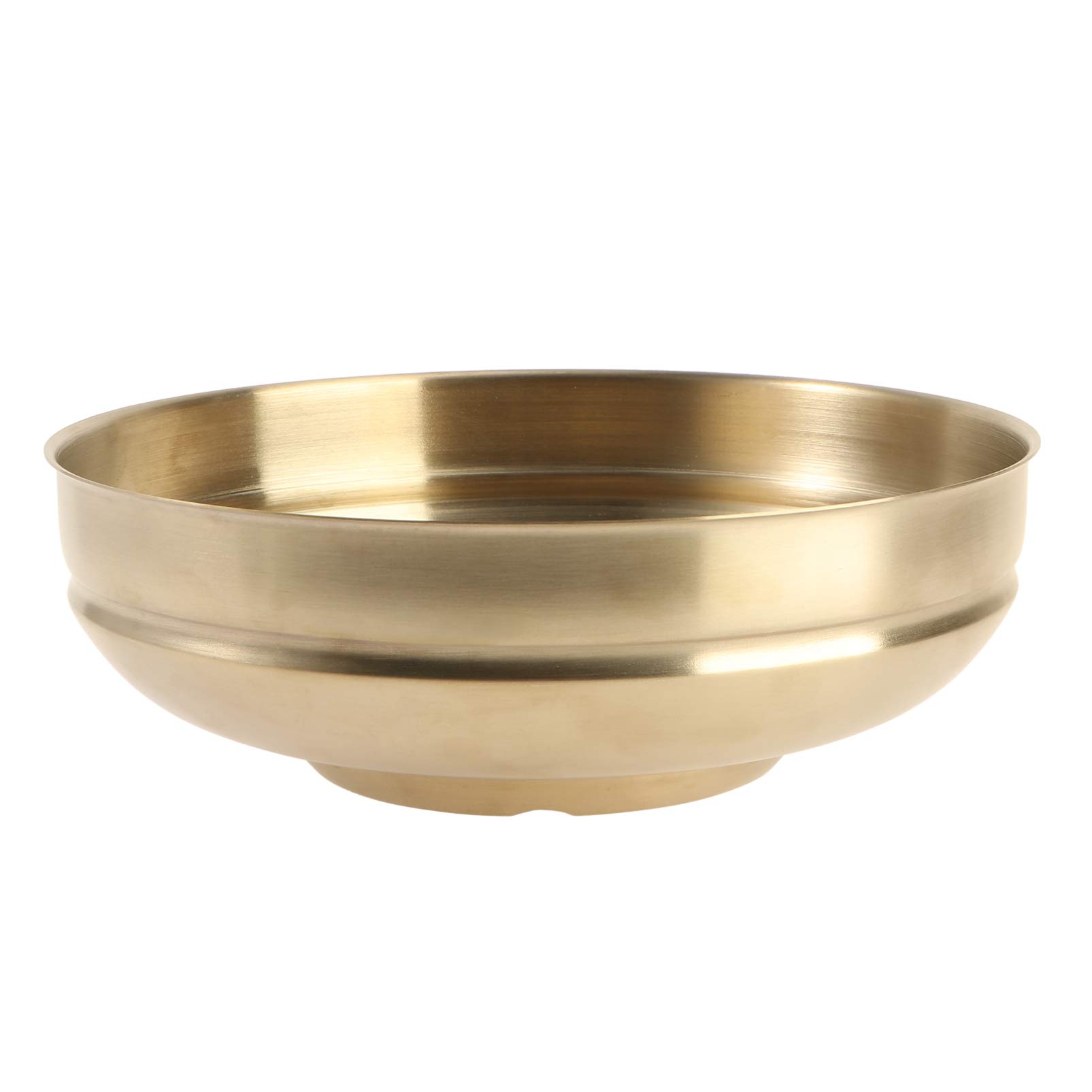 Hemoton Stainless Steel Bowl Soup Bowls Pasta Serving Bowl Asian Dishes Multipurpose Bowl Porcelain Tableware for Salad Soup Rice Cold Noodle Golden