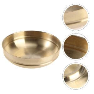 Hemoton Stainless Steel Bowl Soup Bowls Pasta Serving Bowl Asian Dishes Multipurpose Bowl Porcelain Tableware for Salad Soup Rice Cold Noodle Golden