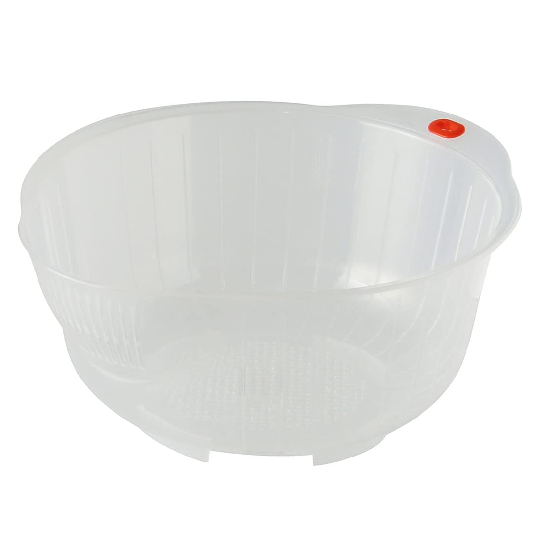 Japanese Rice Washing Bowl with Side and Bottom Drainers (10")