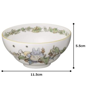 Noritake TT97890/4924-10 My Neighbor Totoro Rice Bowl, 9.2 fl oz (260 cc), Microwave Safe, 1 Piece, Bone China