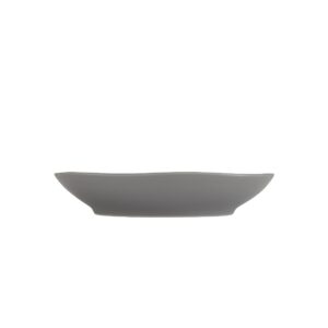 fortessa vitraluxe dinnerware heirloom coupe pasta bowl, 9-inch, set of 4, smoke