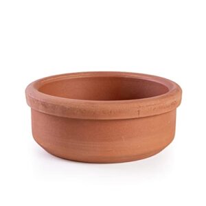 LUKSYOL Handmade Unglazed Clay Bowls: Set of 8 (3.1 x 1.38 inches) - Embark on a Culinary Journey with Authentic Terracotta Cooking for Indian, Mexican, Korean Delights!