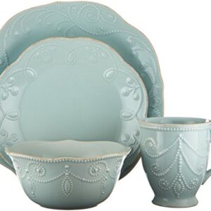 Lenox French Perle 4-Piece Place Setting, Ice Blue,12 oz