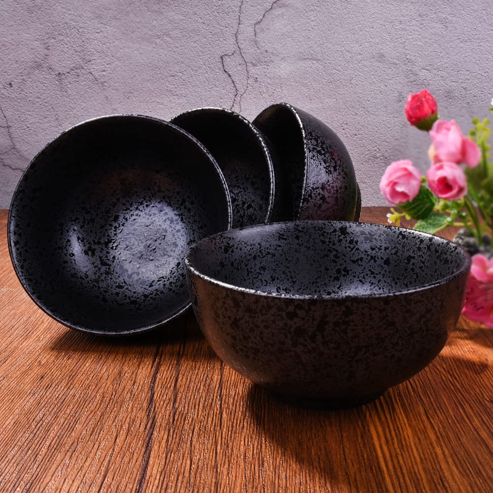 Japanese Rice Bowls set of 4, Ceramic Rice bowls for Rice Soup, 4.5'' Rice Bowls