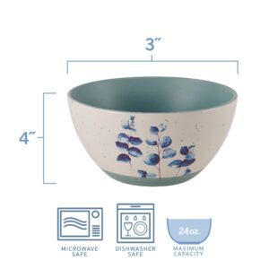 Pfaltzgraff Floral Matte Soup Cereal Bowls, Set Of 6, 24-Ounce, Multicolor