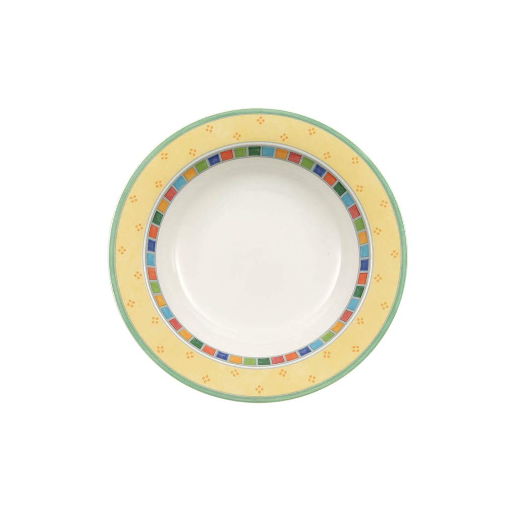 Villeroy & Boch Twist Alea Limone Rim Cereal, 7.75 in, White/Yellow