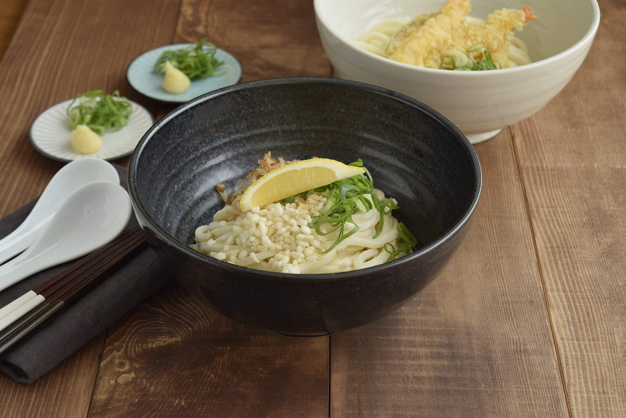 Extra Large Sanuki Udon Donburi Ramen Bowl Black