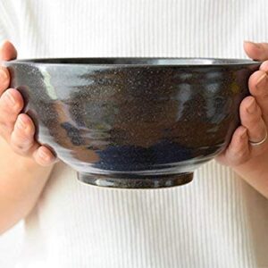 Extra Large Sanuki Udon Donburi Ramen Bowl Black