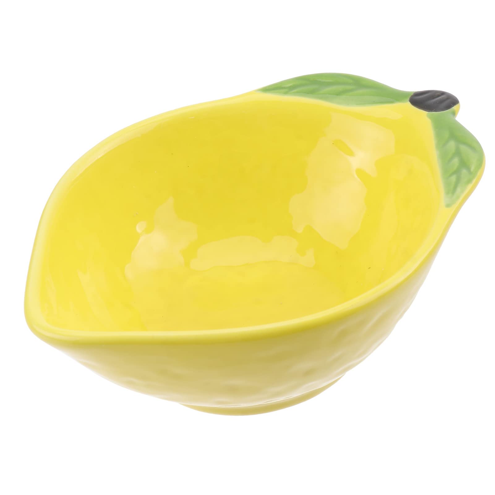 Housoutil Lemon Shaped Bowl Fruit Design Bowl 3D Fruits Foods Platter Lemon Bowl Foods Serving Container for Snacks Dessert Salad Rice Cake Pudding Candy Yellow Sauce Bowls