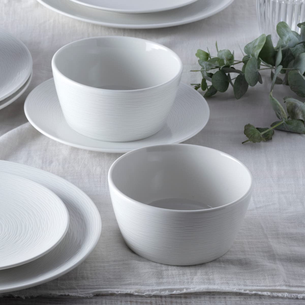 Noritake WoW Swirl Bowl, Soup/Cereal, 6", 25 oz., set of 4 in White