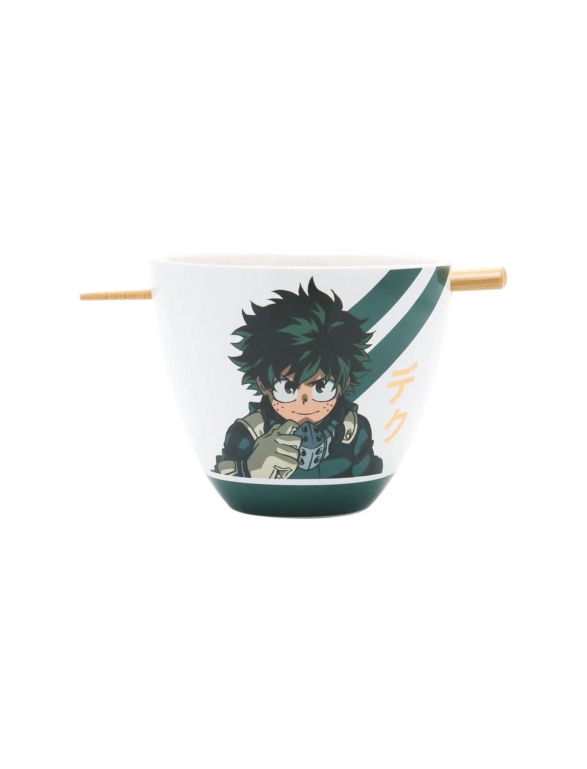 Hot Topic My Hero Academia Chibi Deku & Bakugo Ramen Bowl With Chopsticks