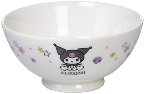 金正陶器(Kaneshotouki) Sanrio 315110 Kuromi Stars Rice Bowl, Made in Japan, White