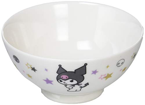 金正陶器(Kaneshotouki) Sanrio 315110 Kuromi Stars Rice Bowl, Made in Japan, White