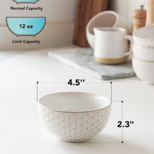 LE TAUCI Cereal bowls 6 inch + Small Bowls 4.5 inch +Cereal bowls 7 inch, Arctic White