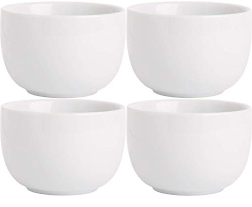 Home Essentials 15237 Fiddle and Fern Round Bowl Mini Taster, Set of 4, 3-inch Long