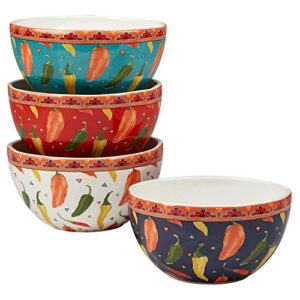 certified international santa fe 24 oz. ice cream/dessert bowls, set of 4