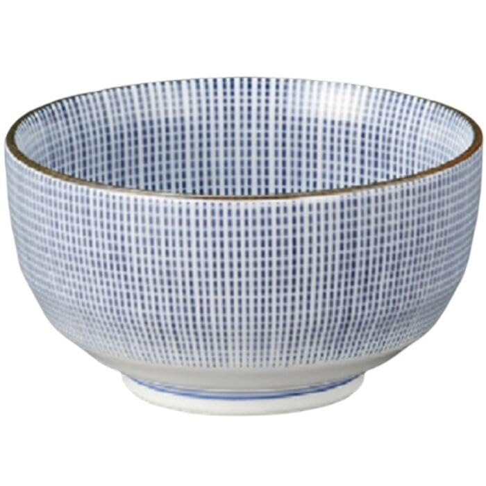 Mino Ware Japanese Ceramic Sendan Tokusa 5.04 Inches Diameter Large Rice Bowl Donburi Soup Noodle or Serving Bowl Set of 2 TR50024