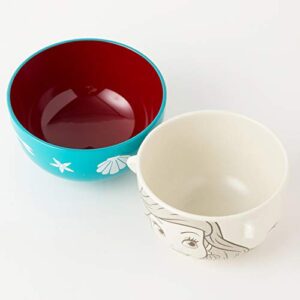 Sunart Disney "Little Mermaid" Ariel Soup Bowl and Rice Bowl Set, Mini SAN2191-1