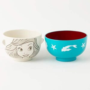 Sunart Disney "Little Mermaid" Ariel Soup Bowl and Rice Bowl Set, Mini SAN2191-1