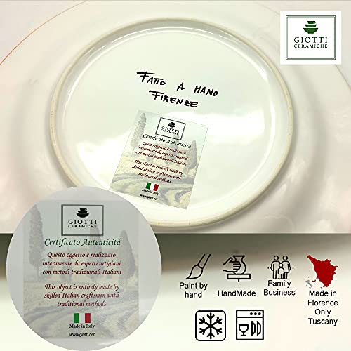 Italian Ceramic dinnerware set - Hand Painted kitchen Dishes sets for 4 - Made in ITALY Tuscany - Italian Pottery dinner plates - Home Decor Sunflower Lemon Ceramics dishes set - Service For 4