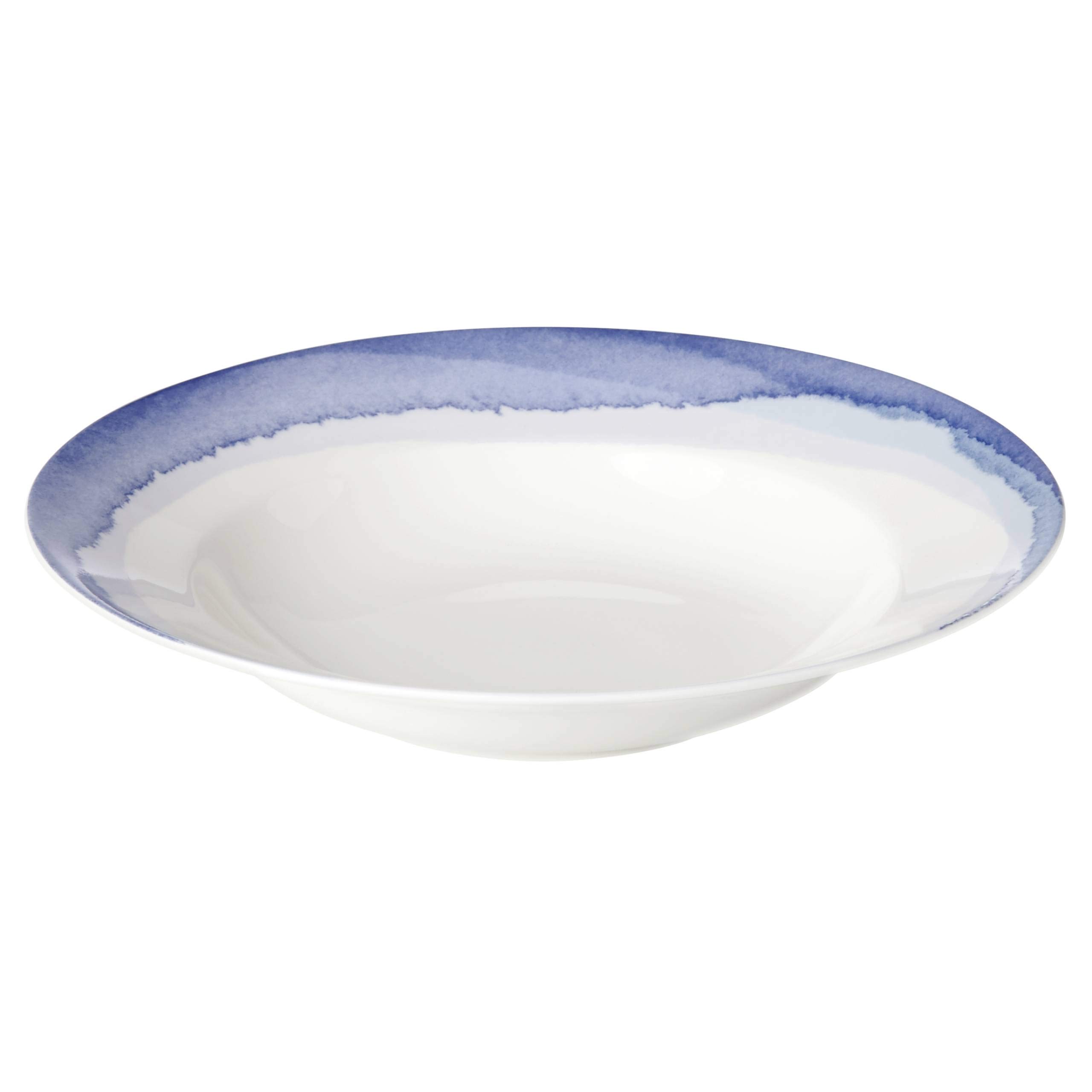 Lenox 865609 Indigo Watercolor Stripe Rimmed Bowl