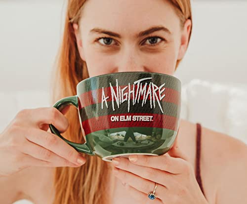 Silver Buffalo A Nightmare on Elm Street Sweater Claws Ceramic Soup Mug | Holds 24 Ounces