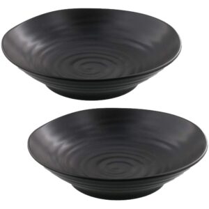 zen table japan stylish and versatile bowl plate matte black set of 2 -made in japan