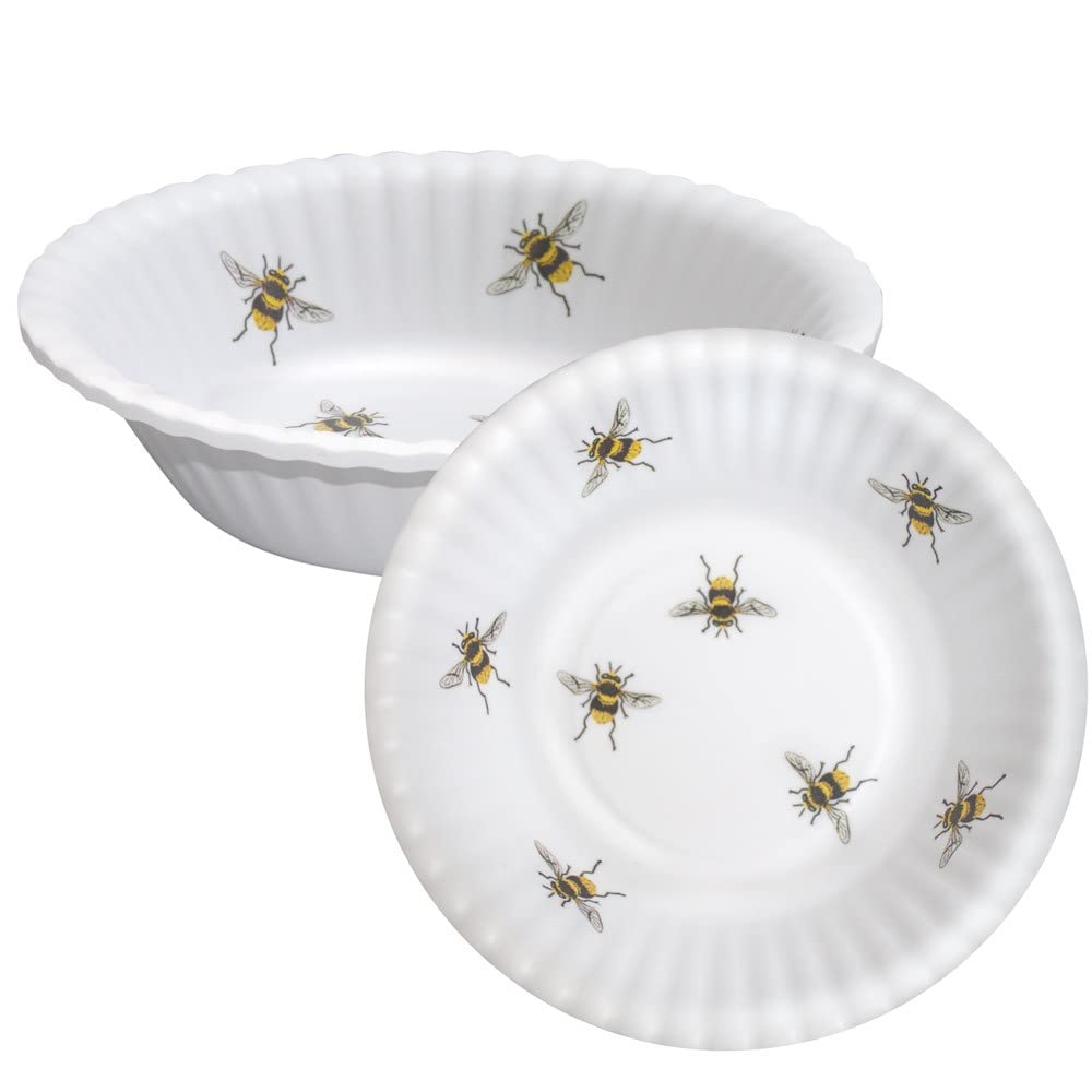 Mary Lake-Thompson Scattered Bees 6-inch Melamine Bowls, Set of 4 White One Size