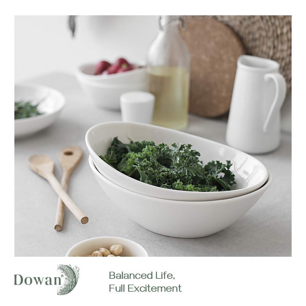 DOWAN Bundle 16 OZ Cereal Bowls and 36 Oz Salad Bowls