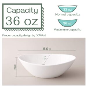 DOWAN Bundle 16 OZ Cereal Bowls and 36 Oz Salad Bowls