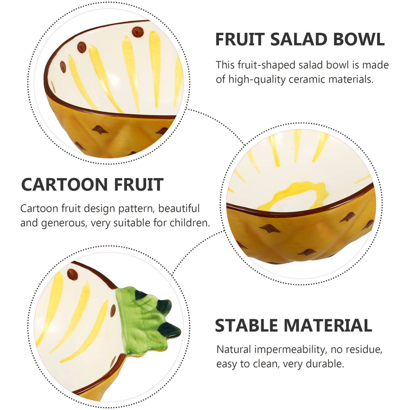 NOLITOY Soup Bowls Soup Bowls Ceramic Salad Bowl Fruit Shaped Fruit Bowl Big Mixing Bowl Serving Bowl Serving Salad Popcorn Dips Condiments Snack Oatmeal Yellow Oatmeal Bowl Glass Mixing Bowls