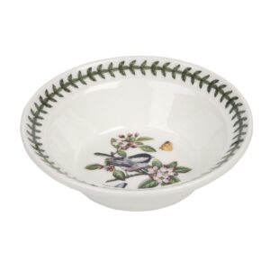 portmeirion botanic gardens birds individual oatmeal or soup bowl | 6.5 inch bowl with chickadee motif | made of fine earthenware | dishwasher and microwave safe | made in england